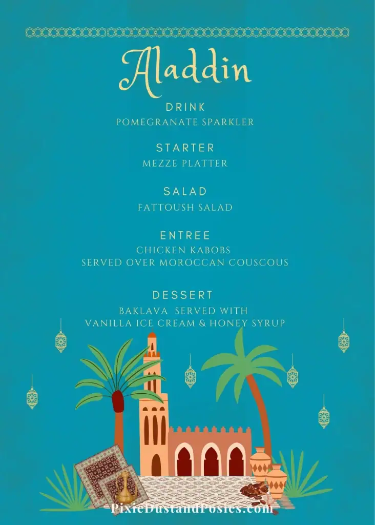 Aladdin Dinner Party Ideas | Moroccan Menu & Decor