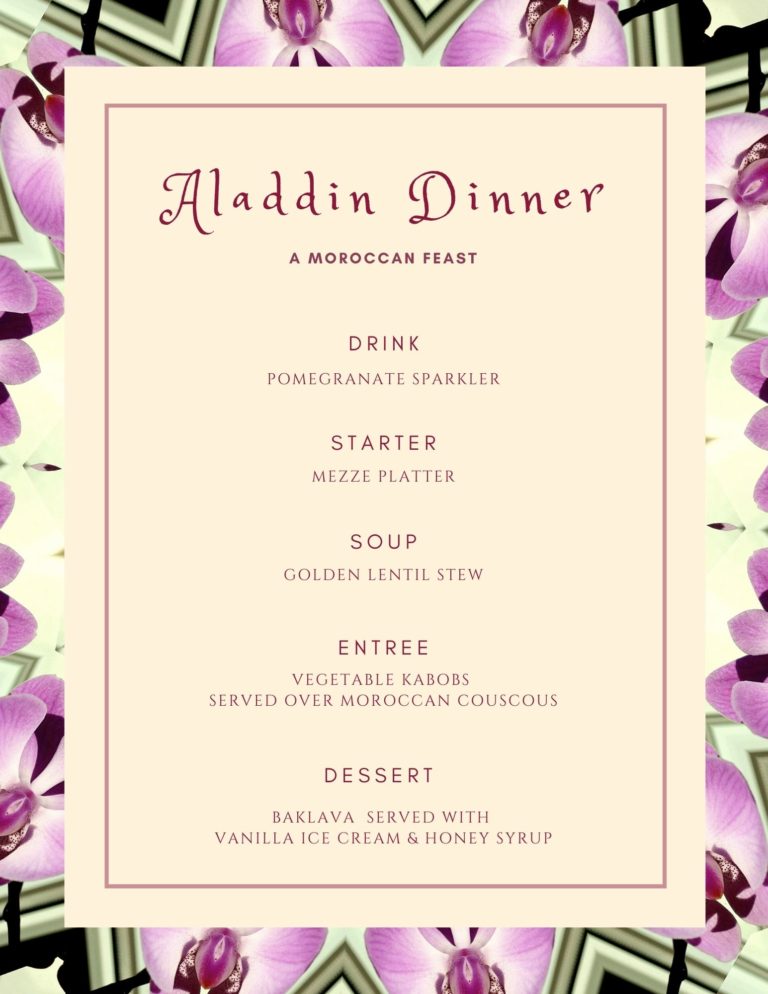 Aladdin Dinner - Pixie Dust & Posies