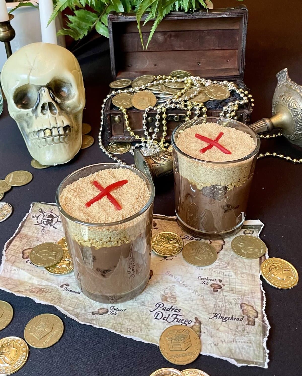 Buried Treasure Pudding Cups - Pixie Dust & Posies