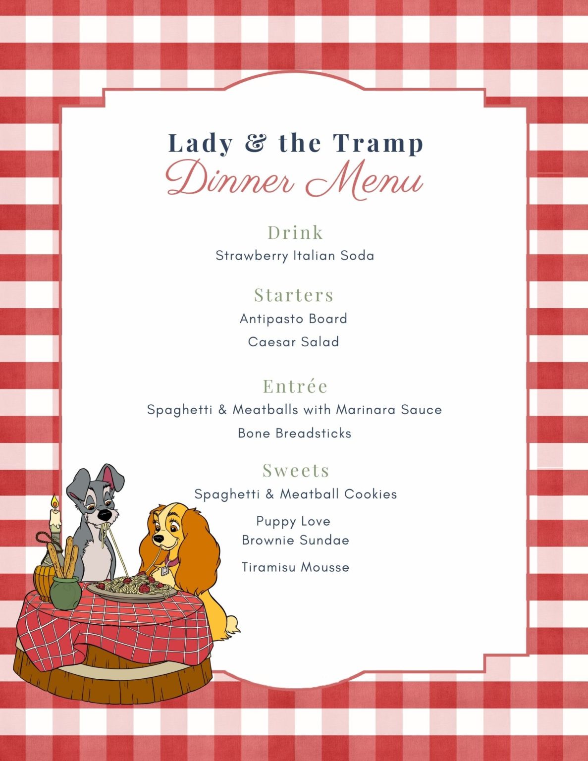Lady & The Tramp Dinner - Pixie Dust & Posies