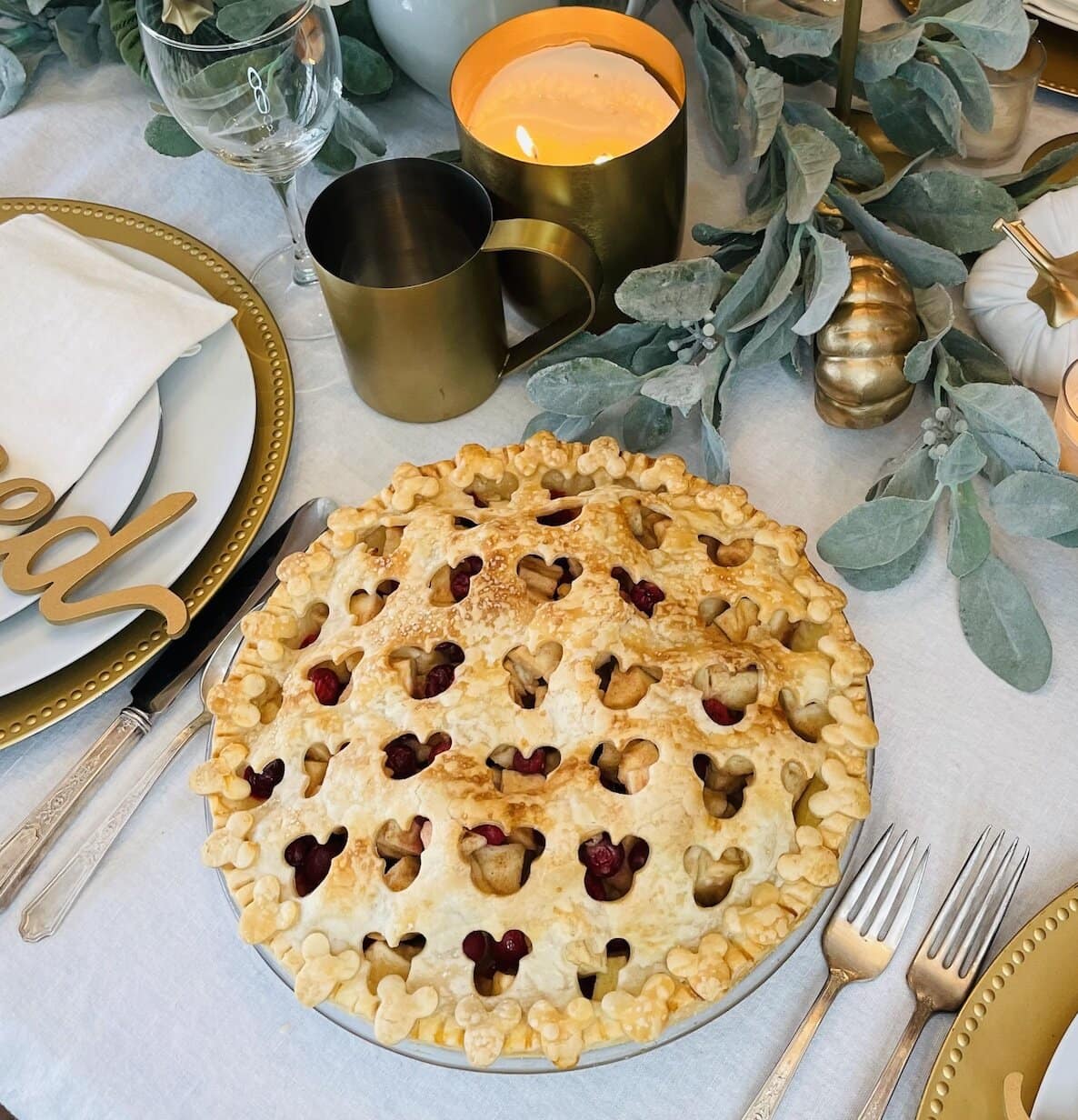 Sage and White Thanksgiving Tablescape - Pixie Dust & Posies
