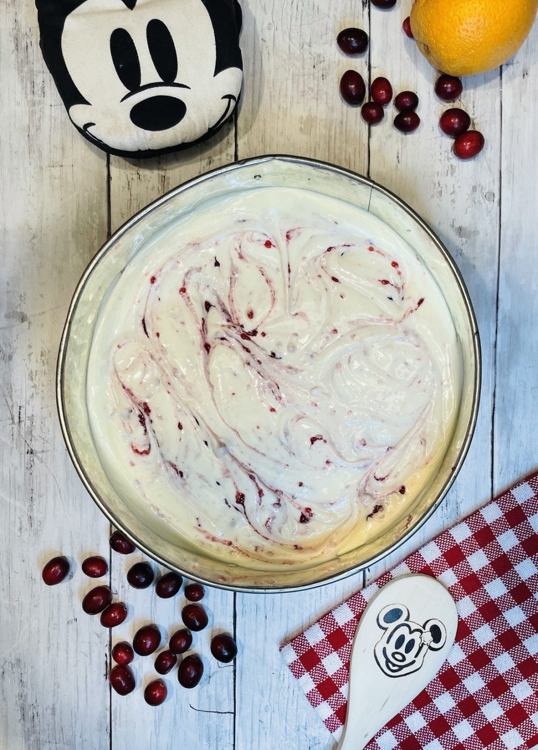 Mickey Cranberry Cheesecake Bars - Pixie Dust & Posies