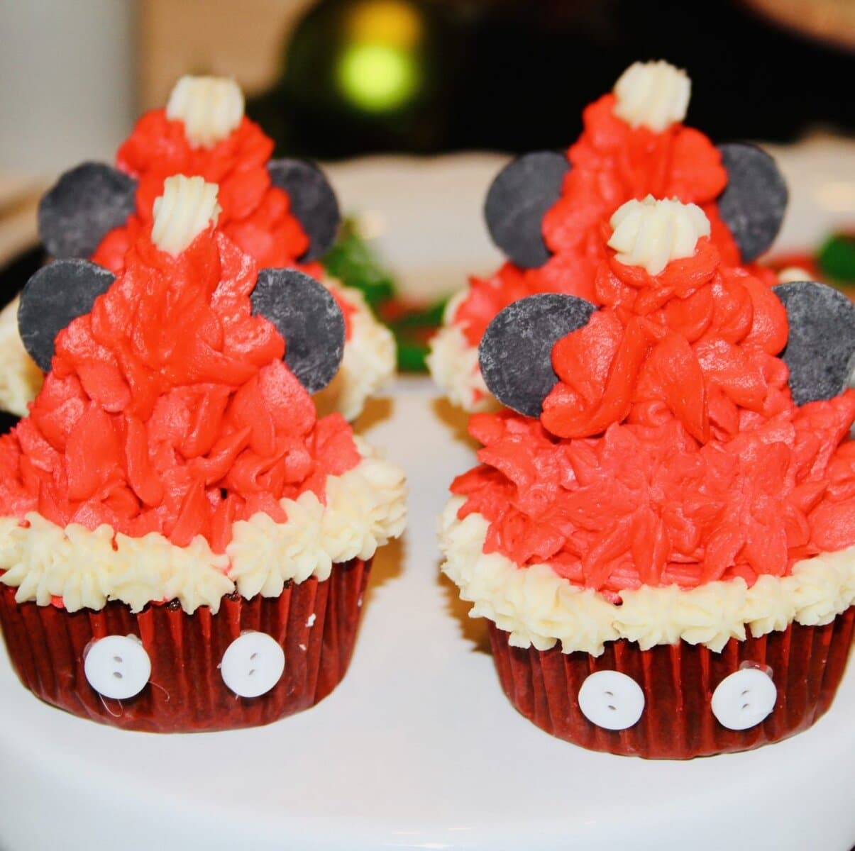 Mickey Santa Cupcakes - Pixie Dust & Posies