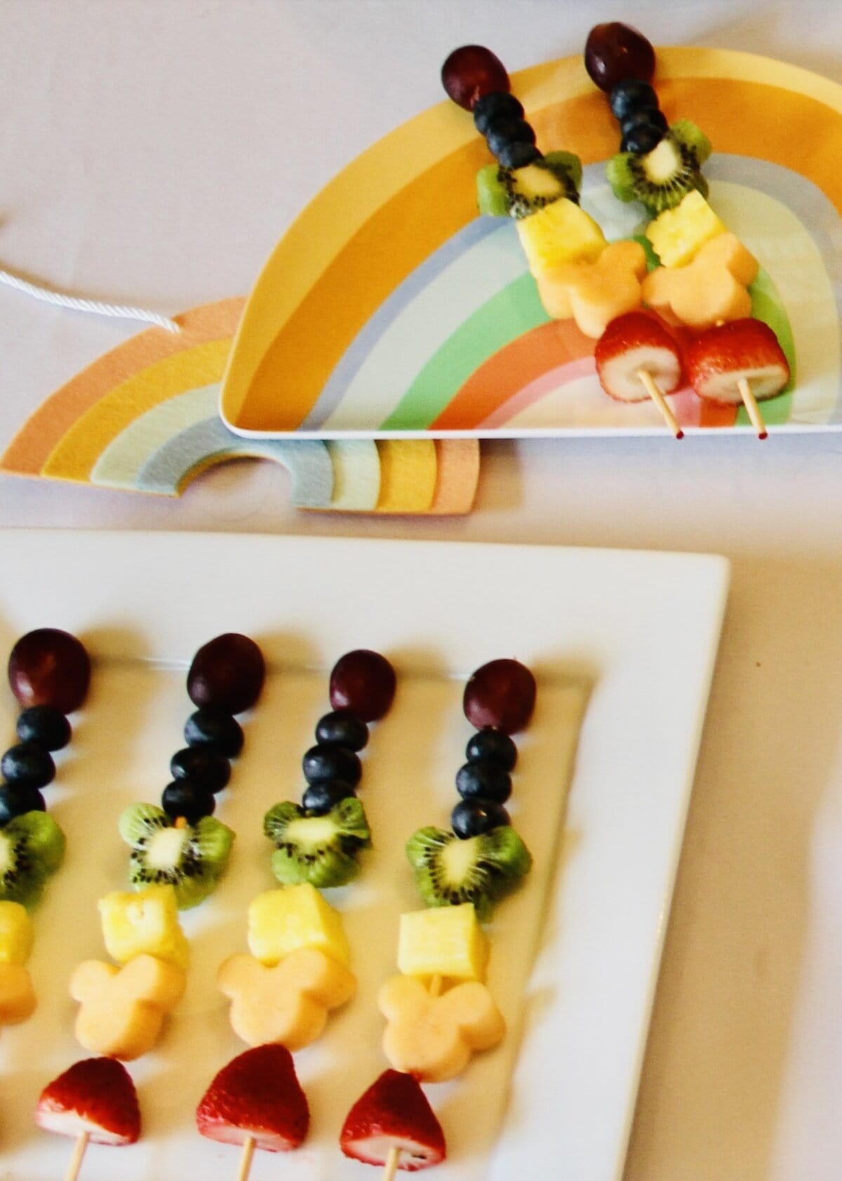 Rainbow Fruit Kabobs - Pixie Dust & Posies