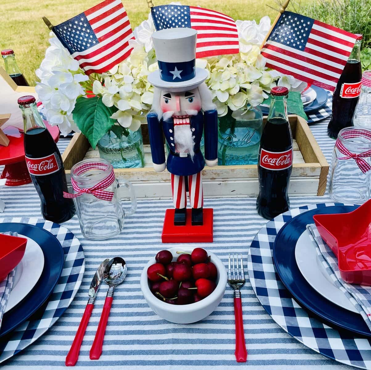 Patriotic Stars & Stripes Tablescape - Pixie Dust & Posies