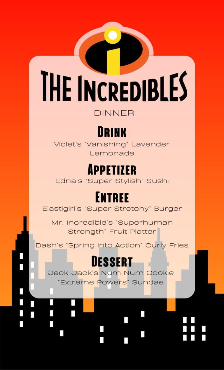 The Incredibles Dinner - Pixie Dust & Posies