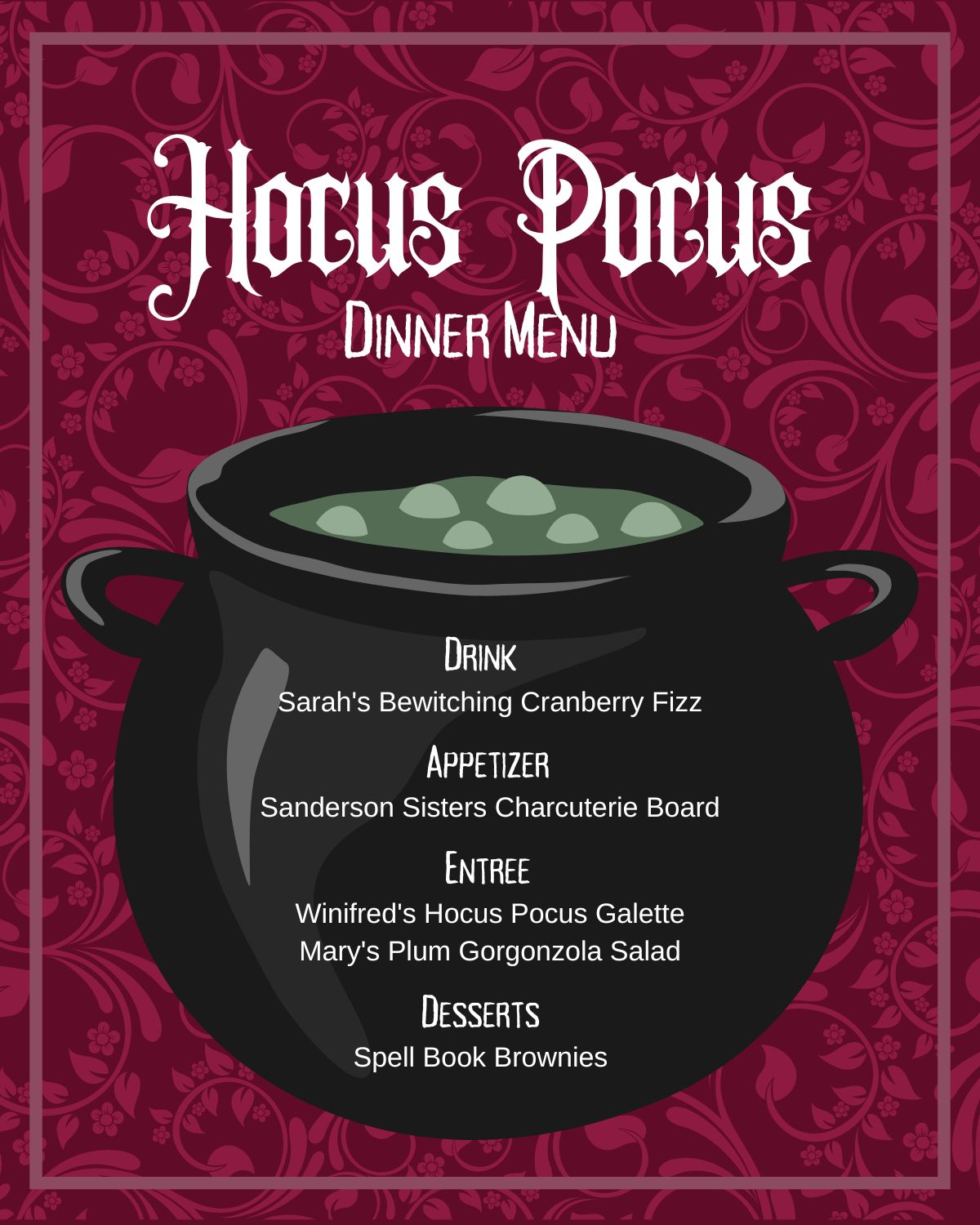 Hocus Pocus Dinner - Pixie Dust & Posies